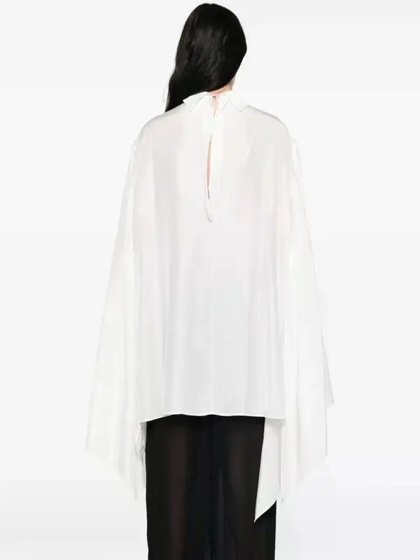 LANVIN Asymmetric High-neck Blouse - White