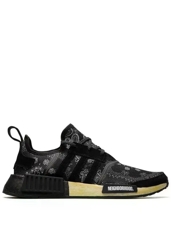 Adidas X Neighborhood Nmd R1 Paisley Sneakers - Black