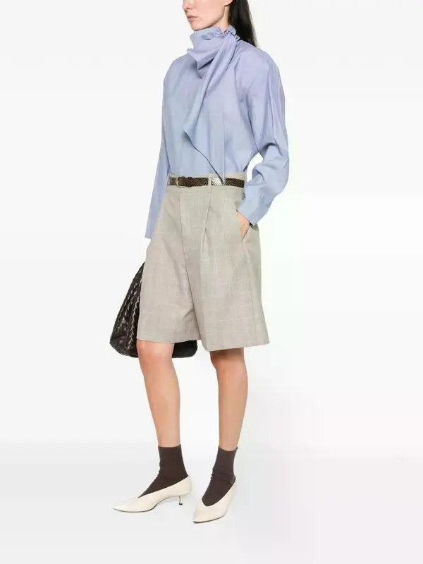 THE M.. Lancaster Pussy-bow Blouse - Blue