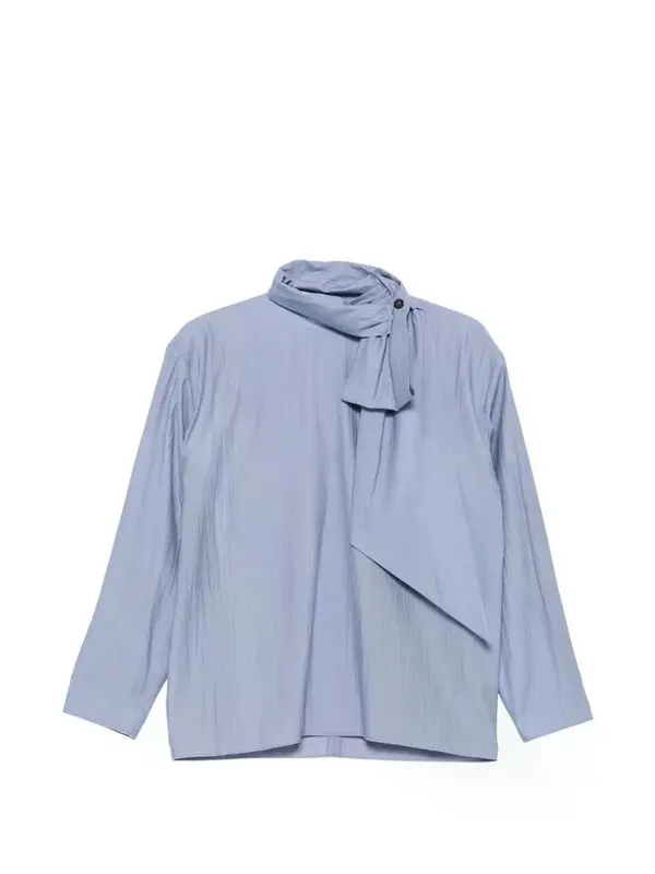 THE M.. Lancaster Pussy-bow Blouse - Blue