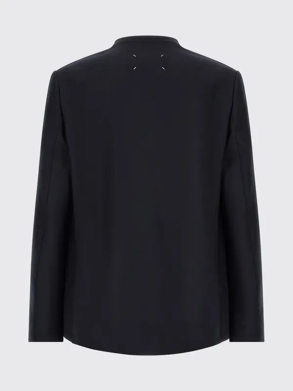 MAISON MARGIELA Open-front Virgin Wool Blazer - Blue