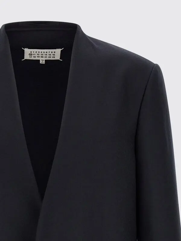 MAISON MARGIELA Open-front Virgin Wool Blazer - Blue