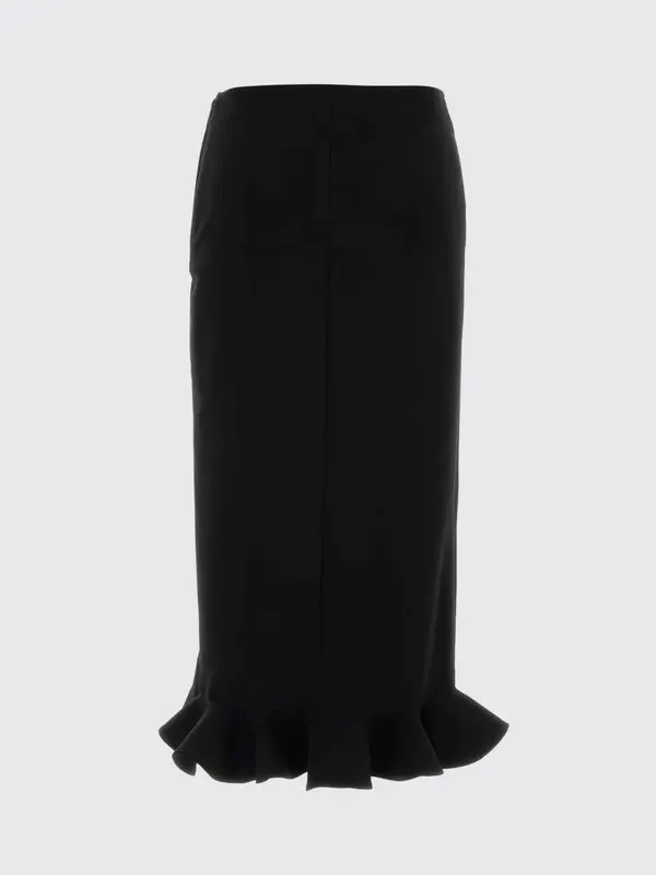 Moschino High-waisted Ruffled Crêpe Midi Pencil Skirt
