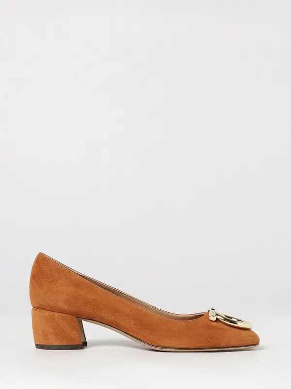 FERRAGAMO Maxi Gancini Suede Pumps