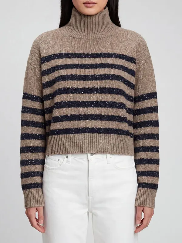 Brunello Cucinelli Striped High Neck Jumper - Multicolor