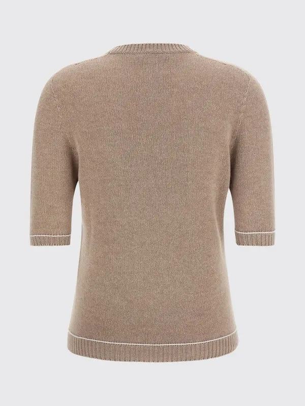 Fabiana Filippi Slim Fit Wool, Silk, And Cashmere Sweater - Coffee