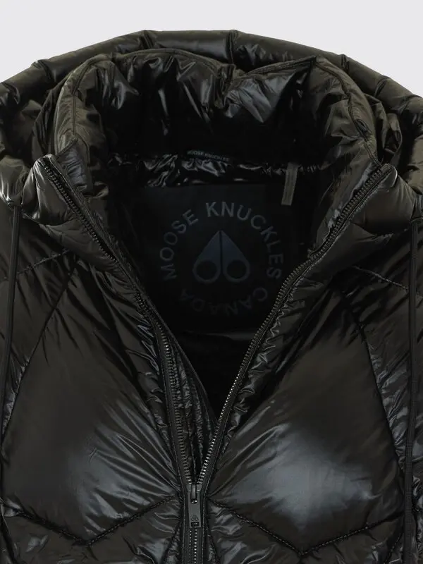 Moose Knuckles Quilted Nylon Hooded Down Jacket - Black