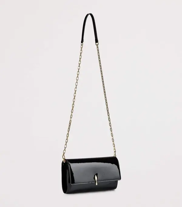 CHRISTIAN LOUBOUTIN Bettina Soft Patent Wallet-on-chain - Black