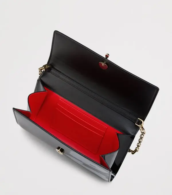 CHRISTIAN LOUBOUTIN Bettina Soft Patent Wallet-on-chain - Black