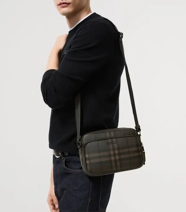 Burberry City Check Pocket Cross-body Bag - Brown
