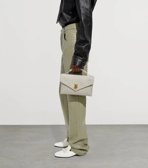 Bottega Veneta Leather Knot Lock Top-handle Bag
