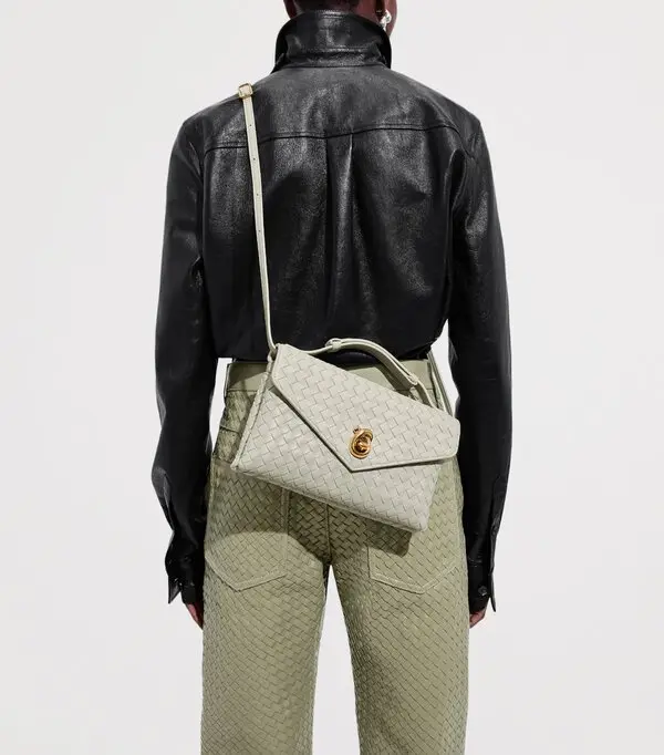 Bottega Veneta Leather Knot Lock Top-handle Bag