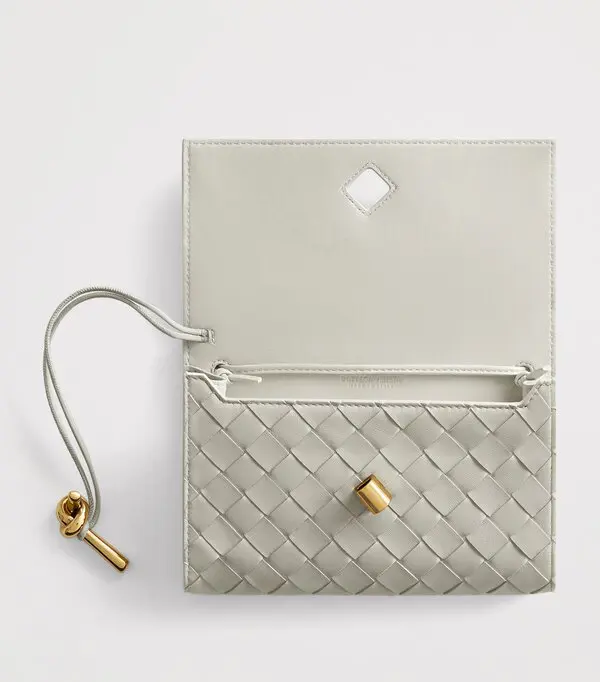 Bottega Veneta Leather Andiamo Wallet On Strap