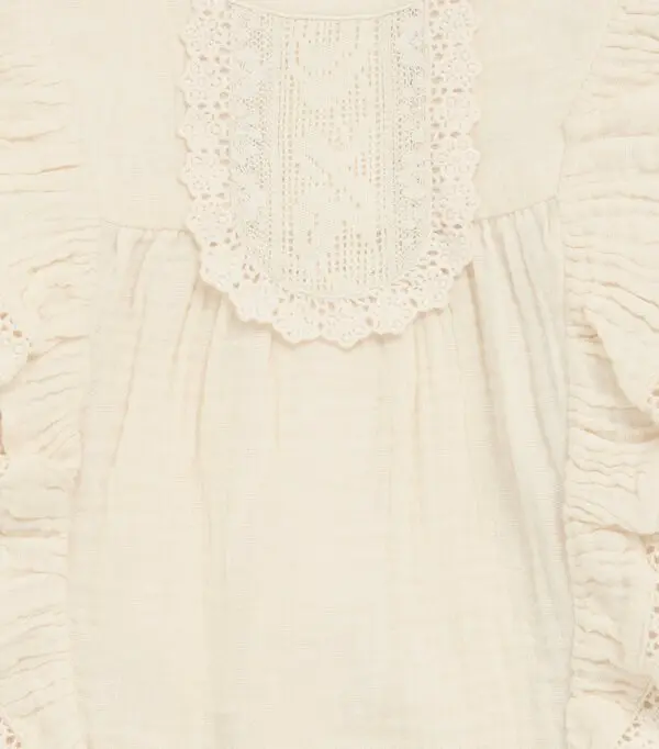 LOUISE MISHA Cotton Bella Blouse With Ruffle Detail