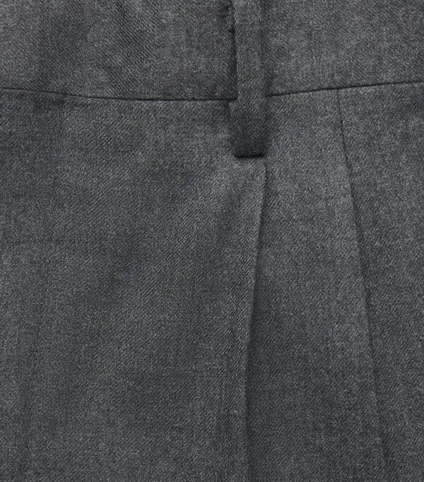 Auralee Wool Pleated Wide-leg Trousers
