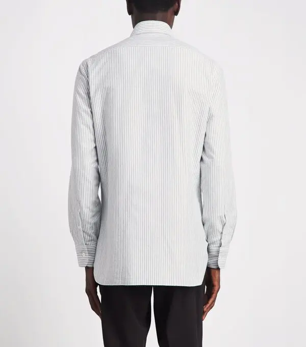 BARBA NAPOLI Washed Cotton Stripe Shirt
