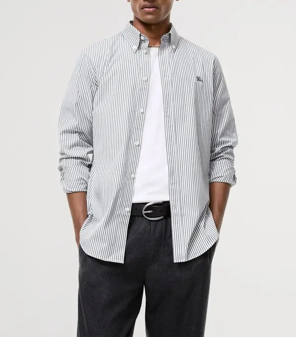 Burberry Stretch-cotton Stripe Ekd Shirt