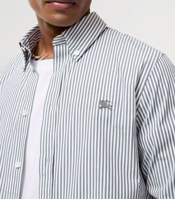 Burberry Stretch-cotton Stripe Ekd Shirt