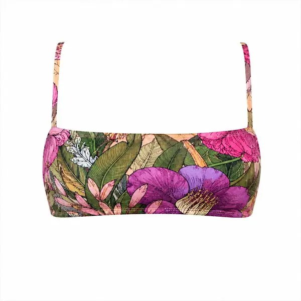 PLIVATI Belle Bralette Bikini Top In Bloom