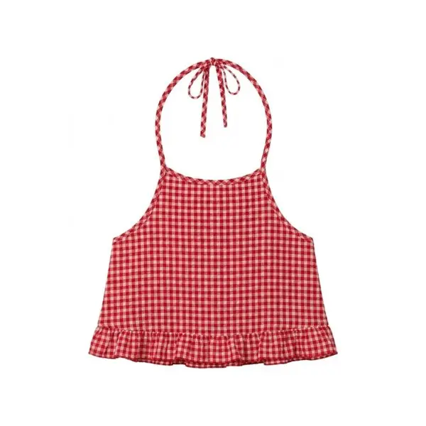 MONTCE Micro Gingham Cropped Top