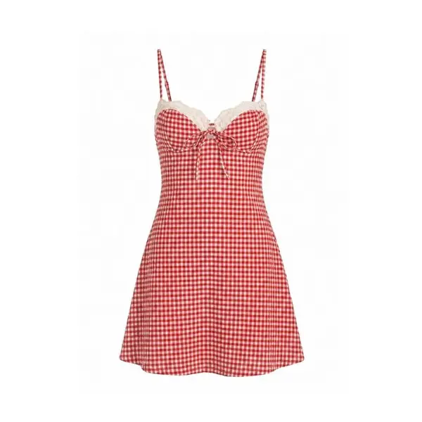 MONTCE Micro Gingham A-line Mini Dress
