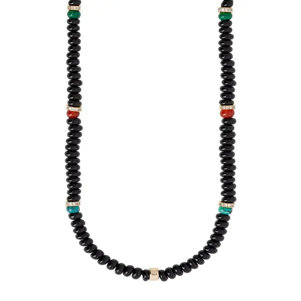 BECKET + QUILL Chunky Agate Bead Necklace