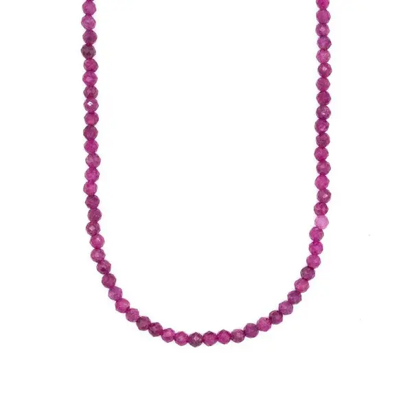 BECKET + QUILL Mini Ruby Beaded Necklace