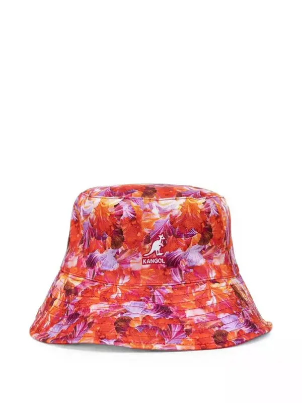 KANGOL Reversible Floral-print Bucket Hat - Red