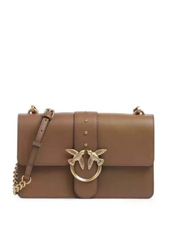 Pinko Studded Shoulder Bag - Brown