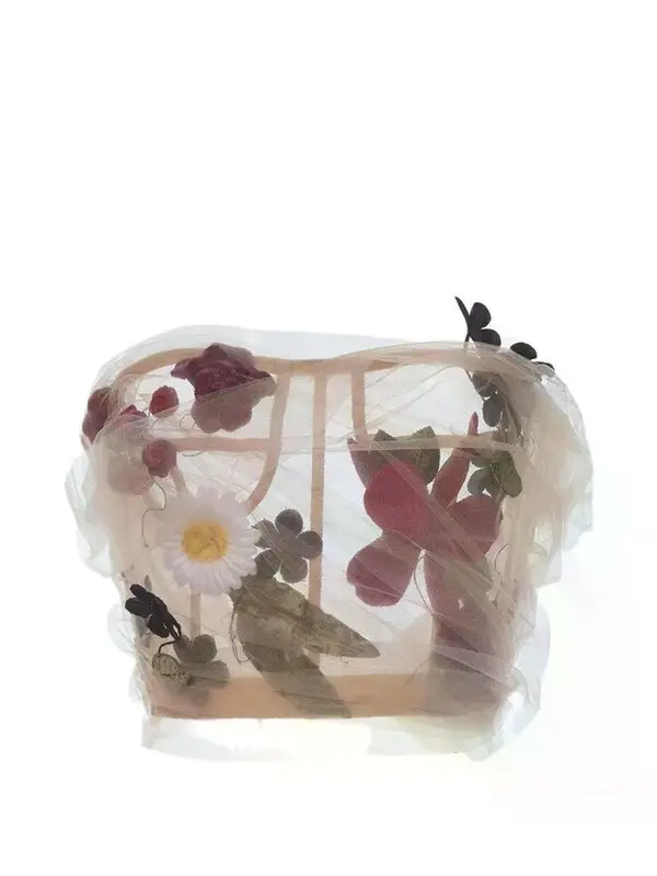 Monse Floral-motif Tulle Corset Top