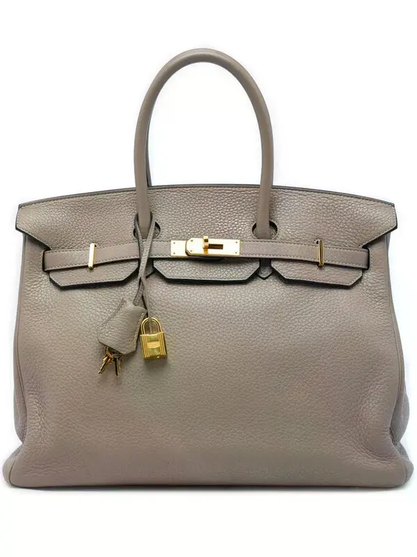 Hermès 35cm Clemence Birkin Retourne Handbag