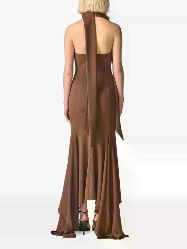 Monse Twist-front Asymmetric Midi Dress
