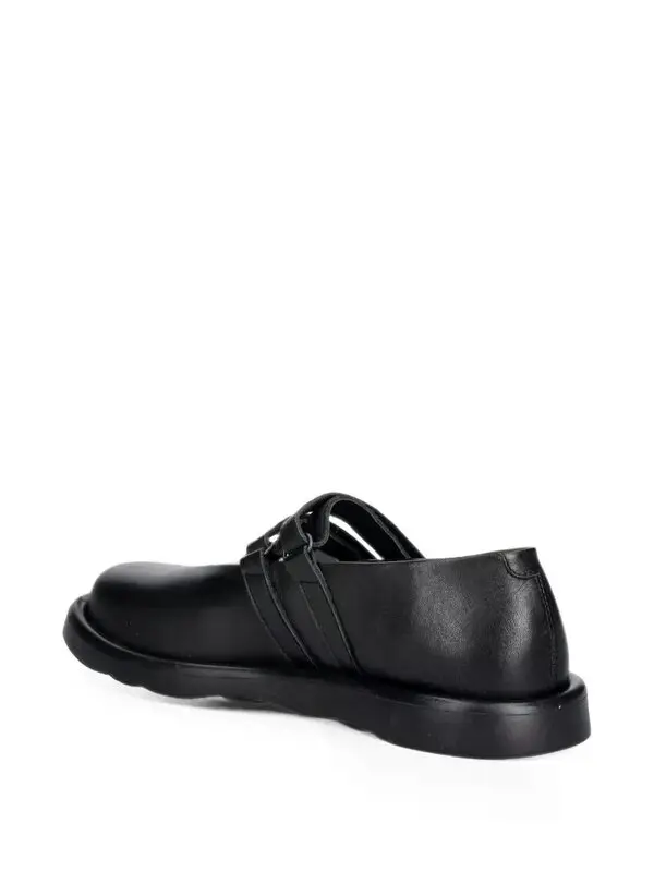 Fly London Leather Ballet Flats With Double Touch-straps