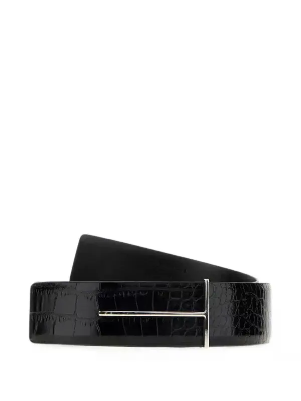 TOM FORD Reversible T Buckle Belt - Black
