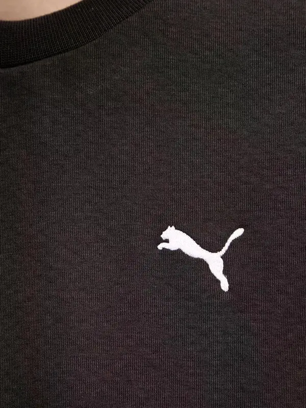 PUMA Logo-embroidered Drop-shoulder Sweater