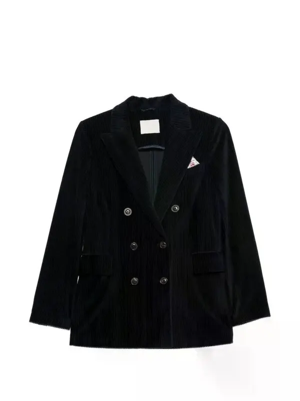 CIRCOLO 1901 Double-breasted Corduroy Jacket - Black