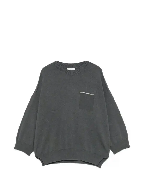 Peserico Embellished Crew Neck Sweater