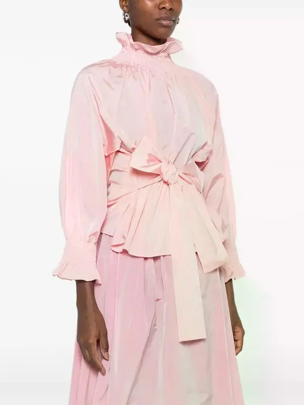 CO.GO Bow-detail Ruffled Top