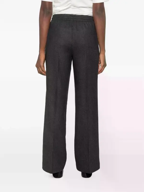 OTTOD'AME Drawstring-waist Pressed-crease Trousers