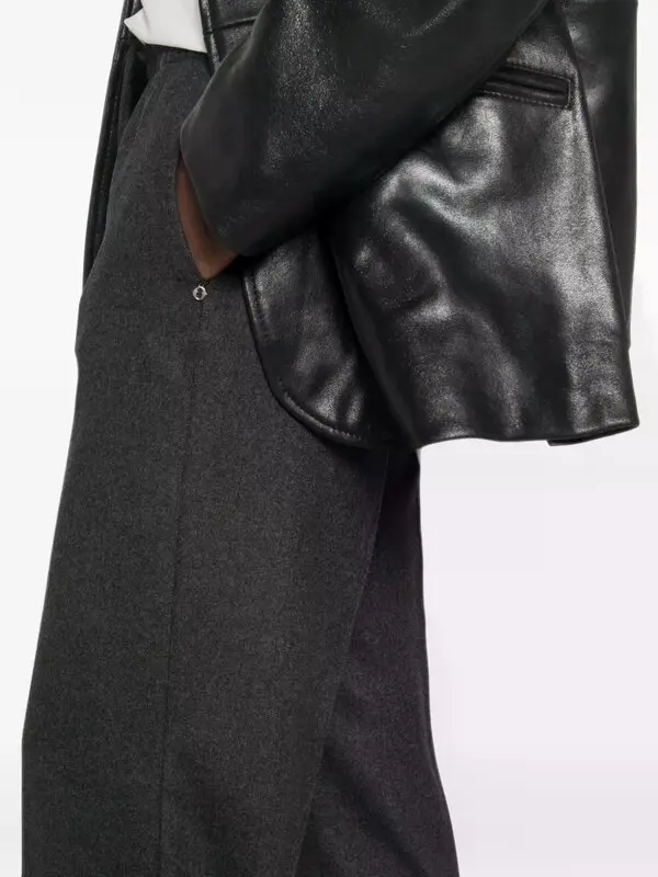 OTTOD'AME Drawstring-waist Pressed-crease Trousers