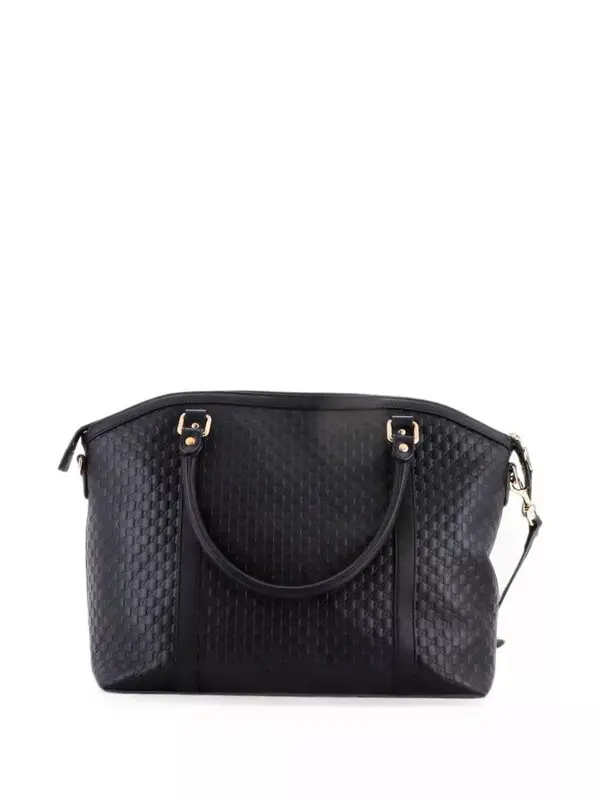 Gucci Britt Convertible Dome Microssima Leather Medium Satchel