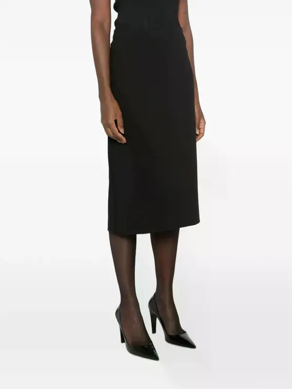 OTTOD'AME Rear-slit Midi Skirt