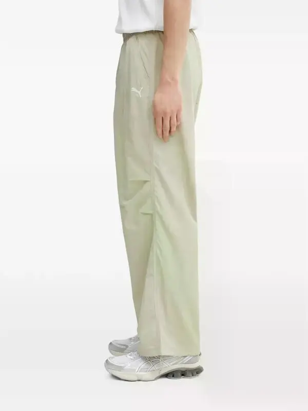 PUMA Wardrobe Essentials Logo-embroidered Drawstring Wide-leg Trousers
