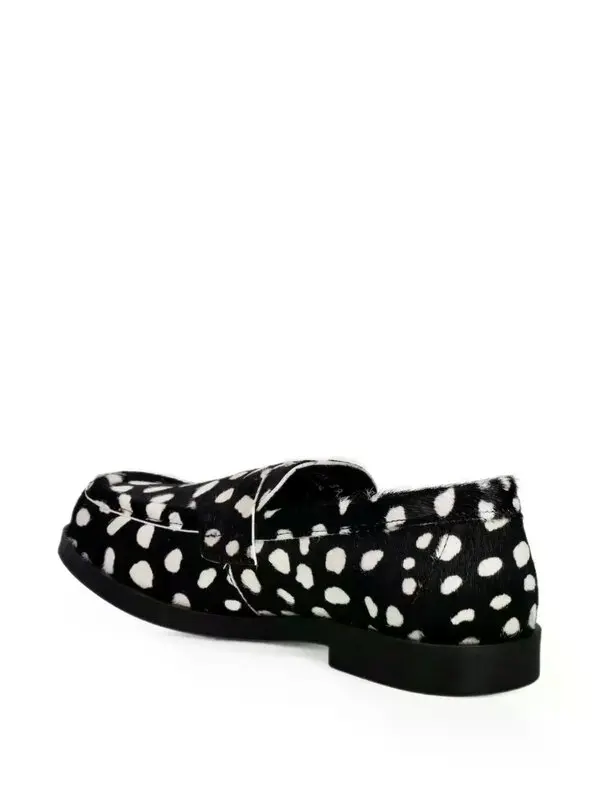 Fly London Polka-dot Pony-hair Loafers