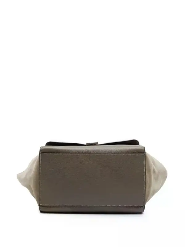 Celine 2012 Medium Calfskin And Suede Trapeze Satchel