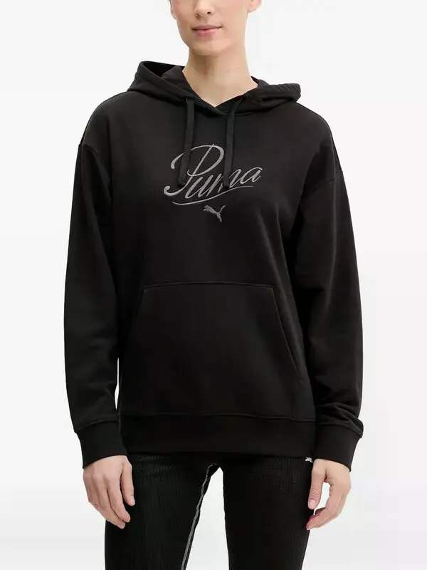 PUMA Essentials Script Logo-embroidered Drawstring Hoodie