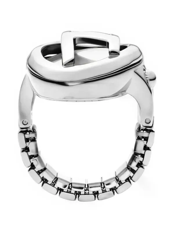 DIESEL® D-era Stainless Steel Ring Watch - Silver