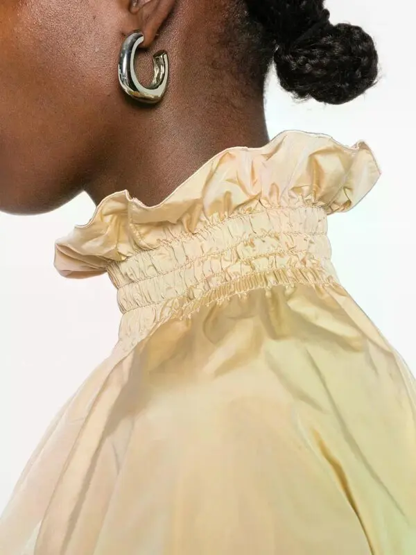 CO.GO Bow-detail Smocked Top