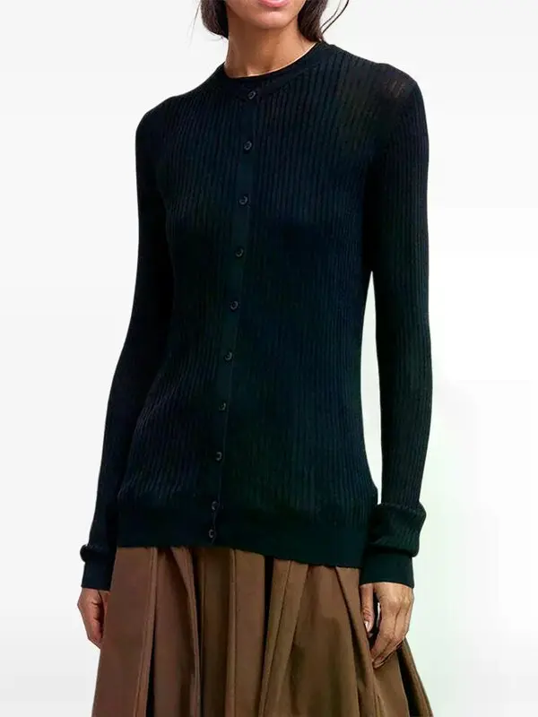 Tibi Ribbed-knit Cardigan