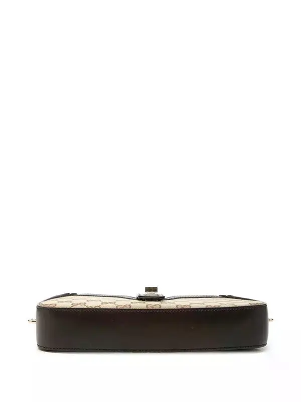 Gucci Mini Gg Canvas Web Moon Side Shoulder Bag